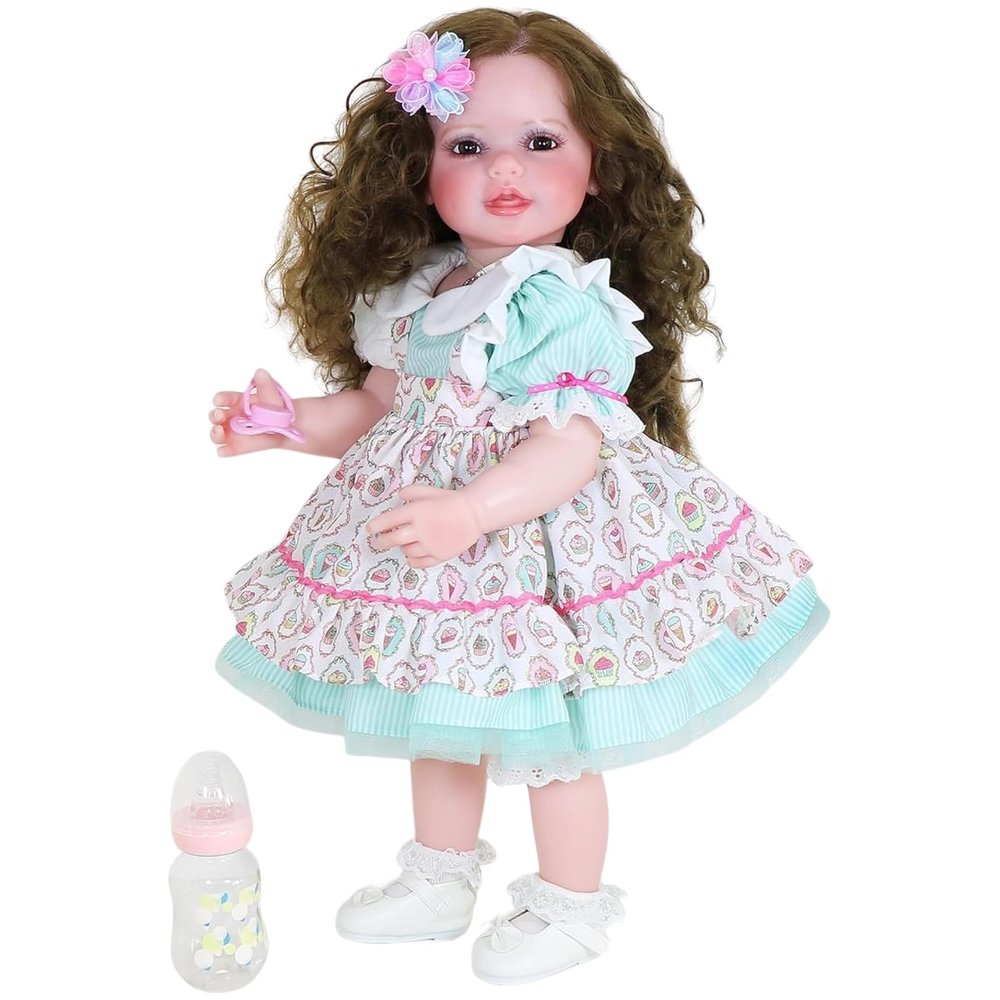 Sweet Curly Sunshine Reborn Toddler Doll – 22-Inch Lifelike Full Vinyl ...